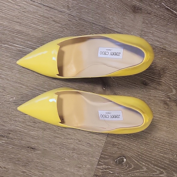 Jimmy Choo | Shoes | Patent Leather Lemon Arijimmy Choo Pumps | Poshmark